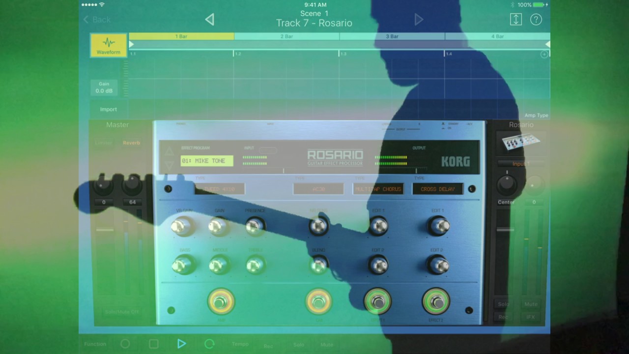 Guitar Jamming with Korg Gadget via Rosario, the new amp and effect ...