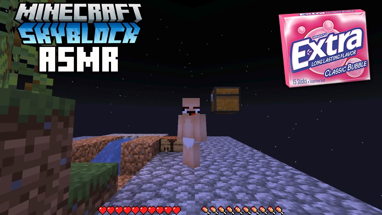 [ASMR] Minecraft Skyblock Survival Gum Chewing Ep 2 (Whispering ...