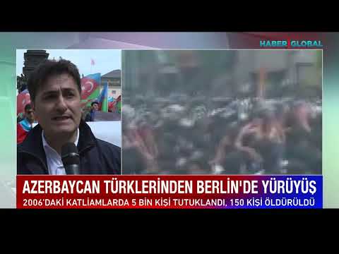 Azerbaycan Türklerinden Berlin'de Yürüyüş! Şehit Olan Güney Azerbaycan Türkleri Anıldı