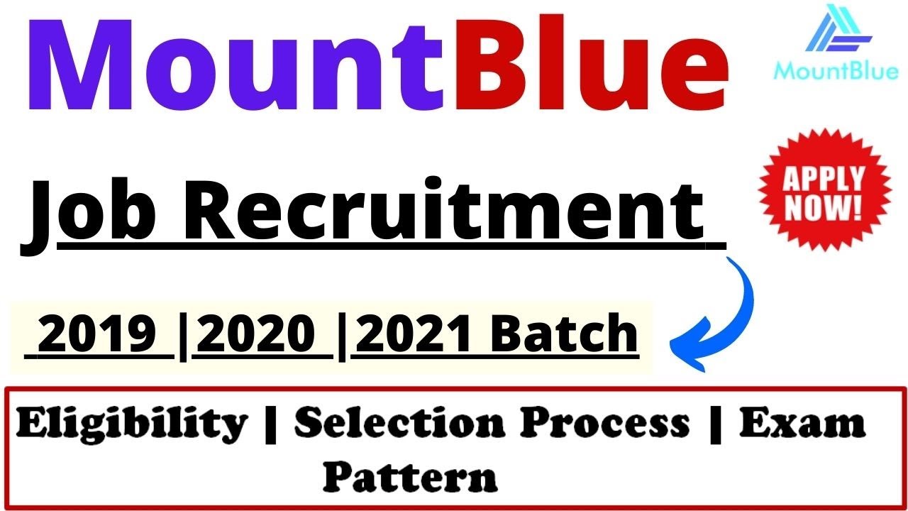 MountBlue off campus Recruitment 2020 | 2021 | 2019 batch - Exam ...