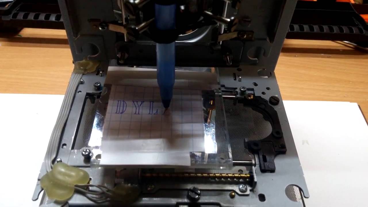 Cnc made of old cd drives - YouTube