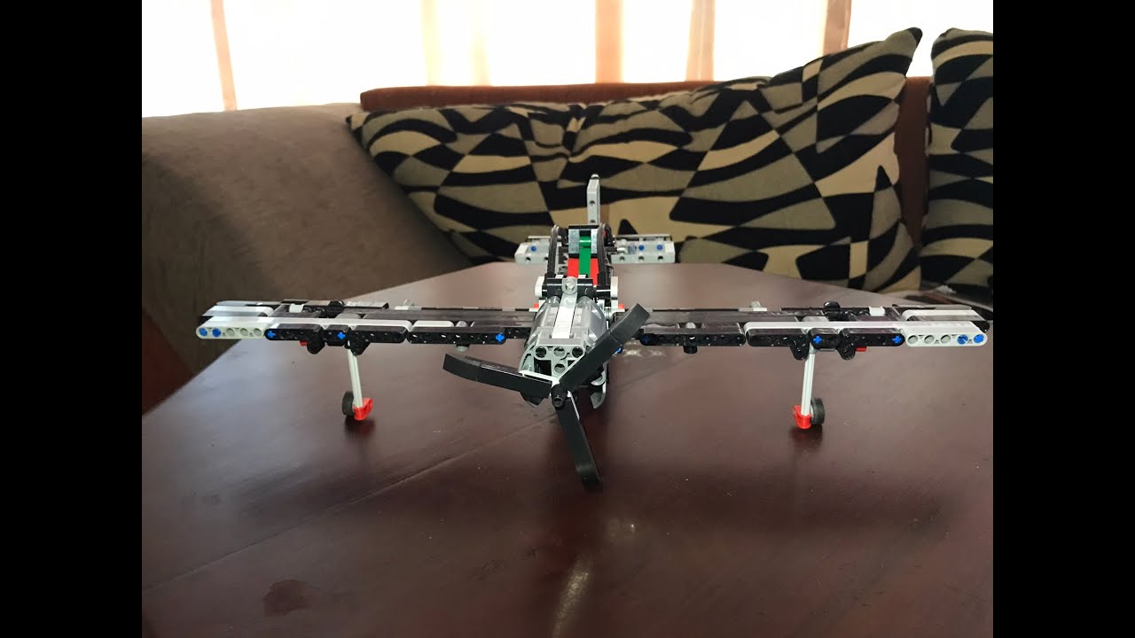 Lego technic ww2 aircraft with all controls - YouTube