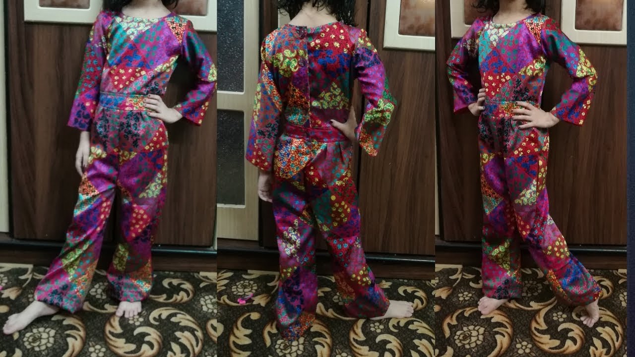 Make a jumpsuit with side pockets || easy cutting and stitching ...