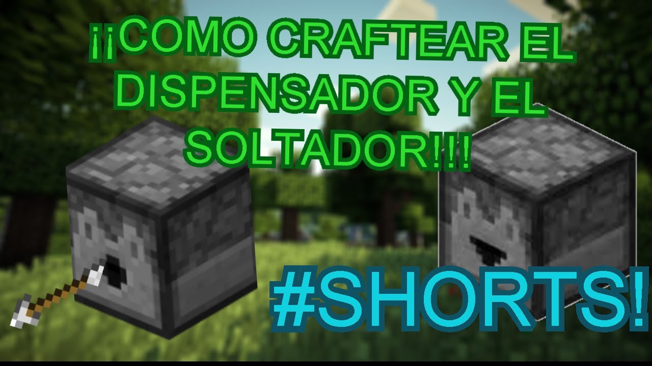 ¡ Como craftear el dispensador y el soltador #shorts ! - YouTube