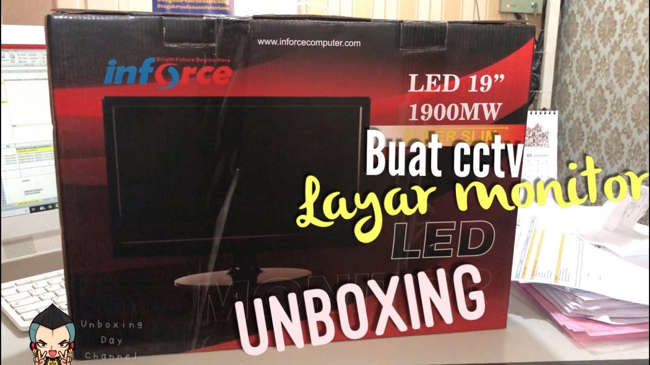 Unboxing Layar Monitor Inforce 19inc Slim | Cocok Buat Layar CCTV - YouTube
