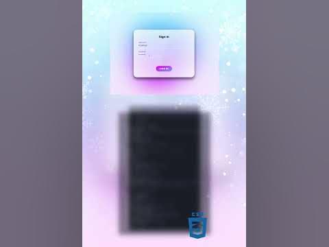 Simple glassy login form in #html & #css ️ - YouTube