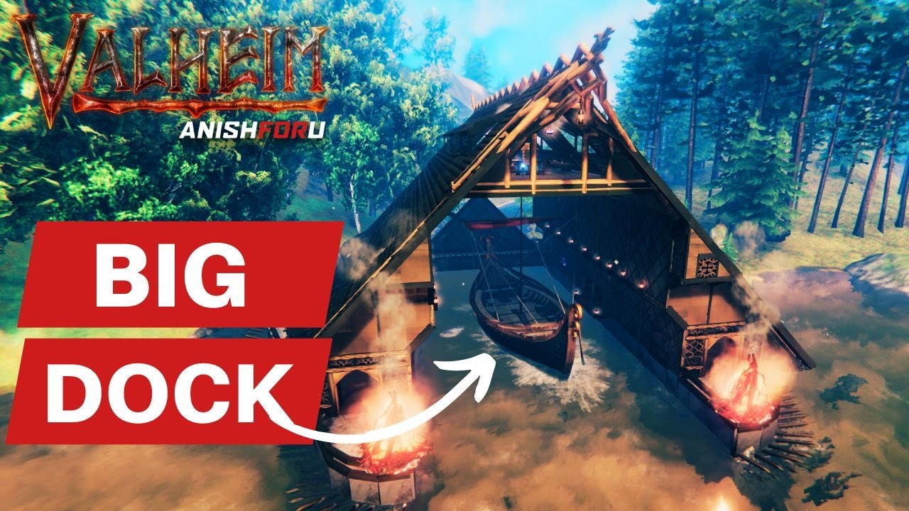 Valheim Ashland, Big dock part 2 (dock for the biggest ship) - YouTube