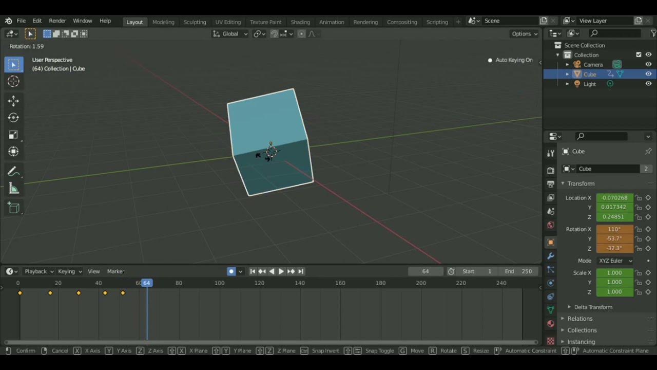 Introduction to keyframe animation blender |How to record animation of ...