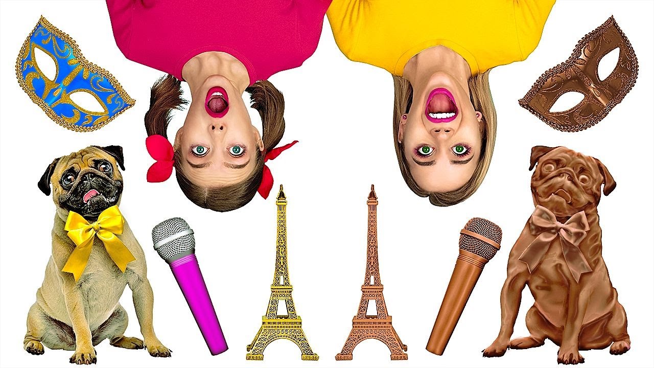 CHOCOLATE VS REAL FOOD CHALLENGE || Funny Pranks! Taste Test by 123 GO ...