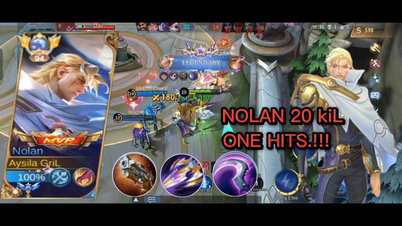 CARA MAIN NOLAN HERO BARU DENGAN BENAR COMBO SKIL DAN ULTIMATE NOLAN ...
