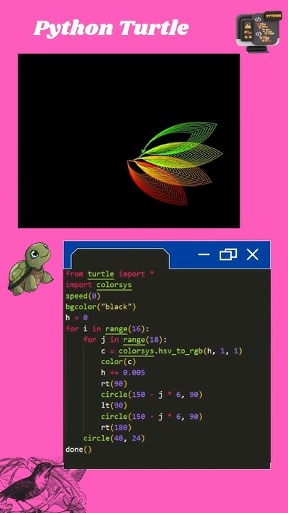 Mesmerizing Python Turtle Art 🌈 | 30 Seconds of Pure Satisfaction! - YouTube
