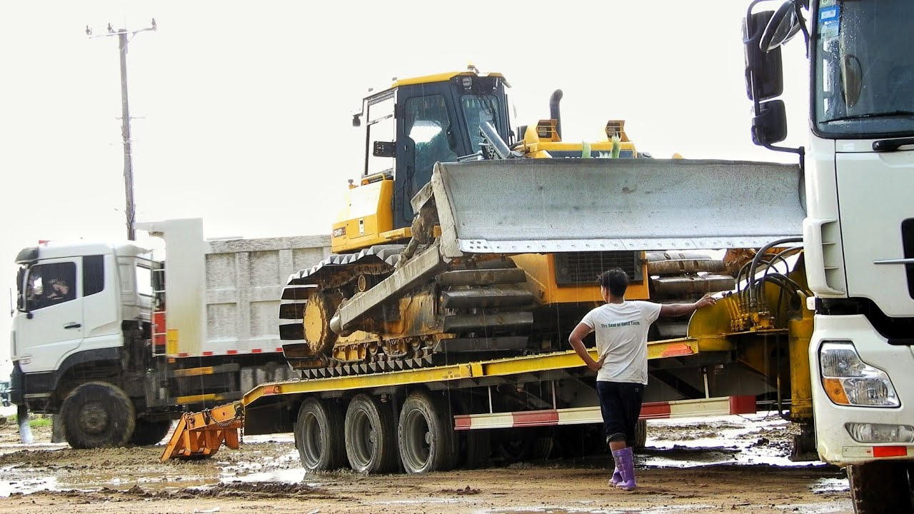 Best action Dump Truck, Bulldozer, Wheel loader Working so hard in the ...