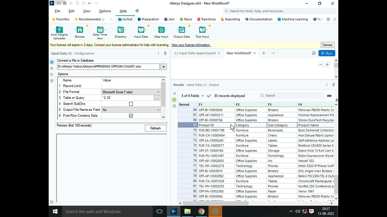 Chapter 2.1.2 Input Data Tool - YouTube