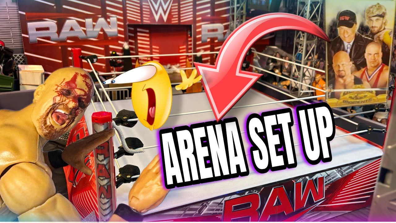 ULTIMATE WWE RAW ARENA & RING SET UP AND DEFINING MOMENTS 4 PACK ...