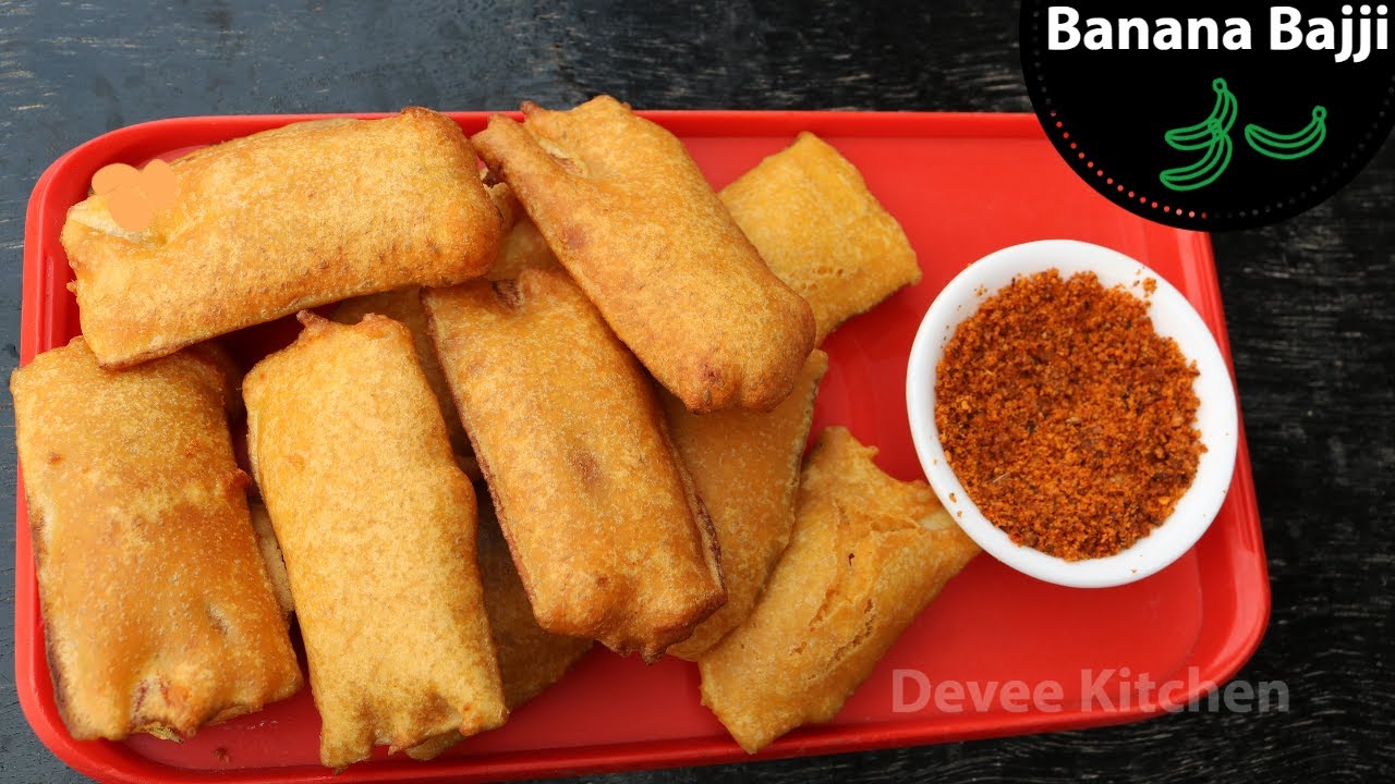 Tea Kadai Bajji recipe || Kacha Kela Bajji || Aratikaya Bajji ...