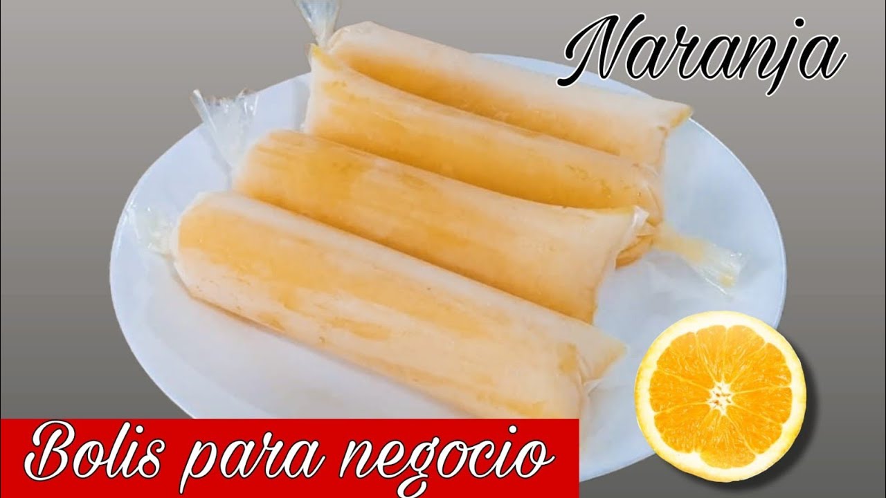 Como Hacer bolis para negocio / Bolis de Naranja en español - YouTube