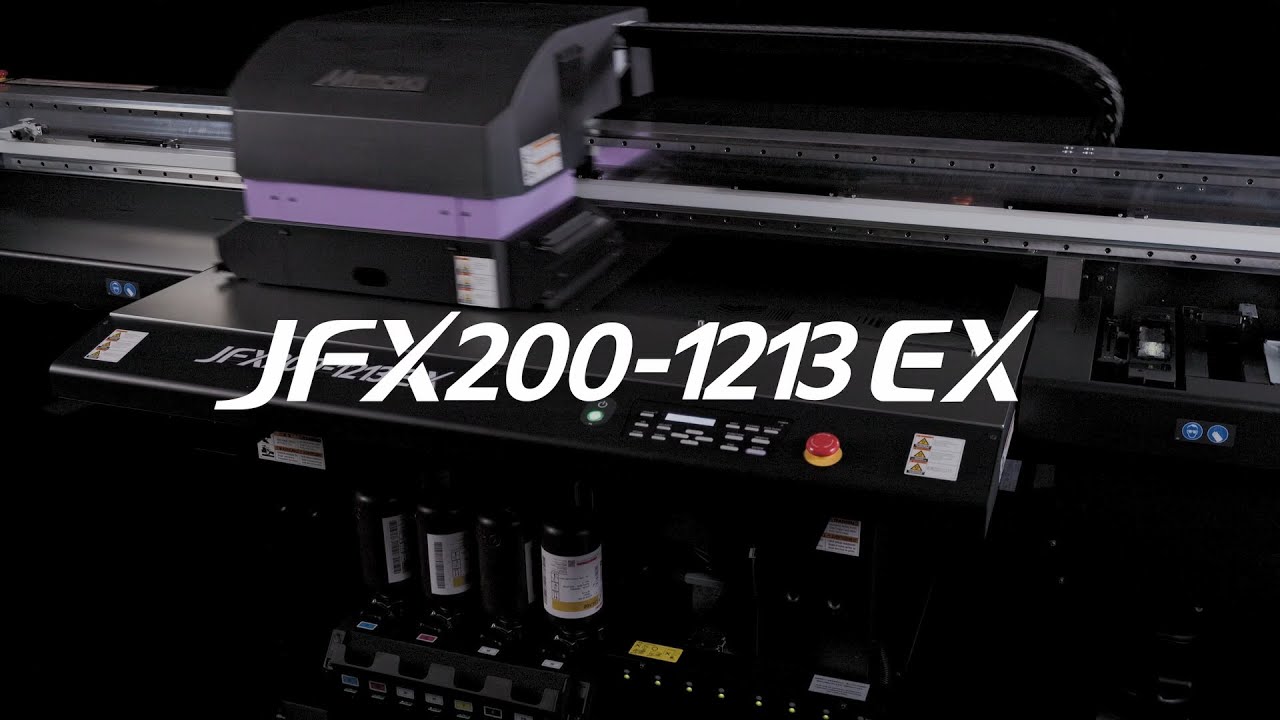 JFX200-1213EX︱UV-LED中型平台式噴墨印刷機 - YouTube