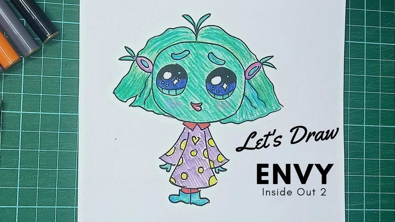Let's draw ENVY from Inside Out #art #drawingtutorial #drawing # ...