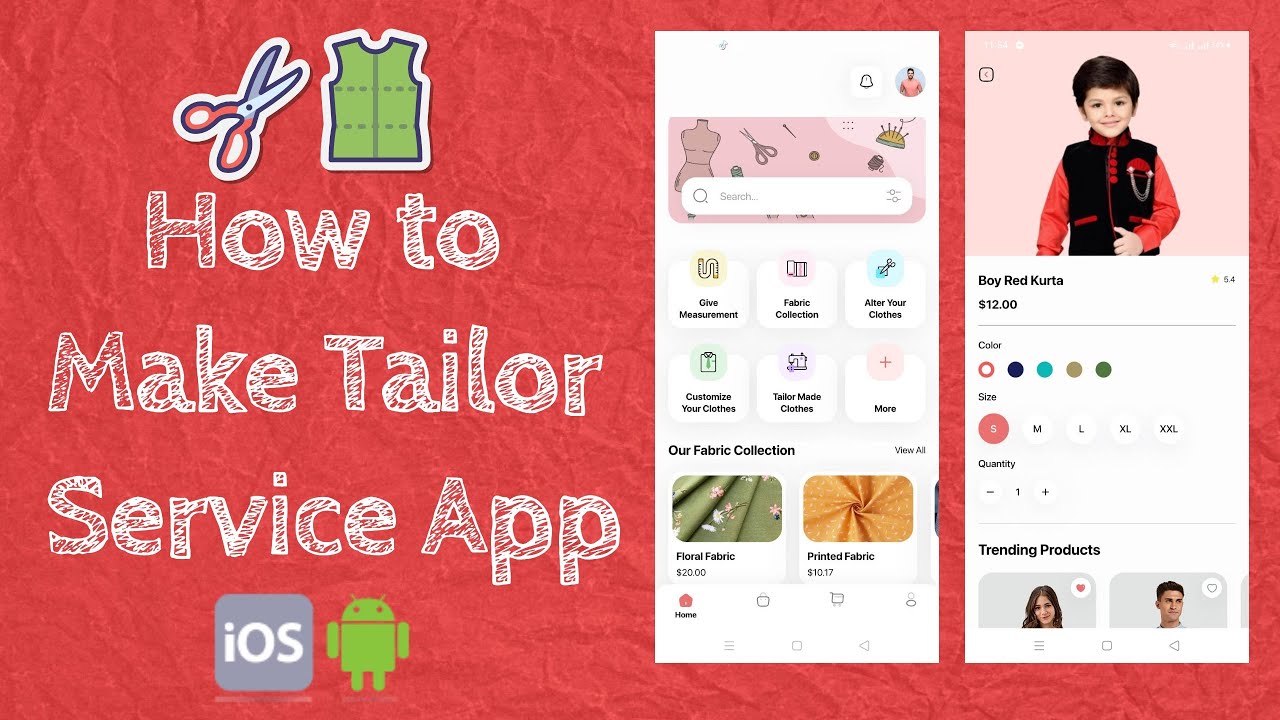With Source |How To Make Tailor Service App in Android Studio| Tailor Measurement App - YouTube