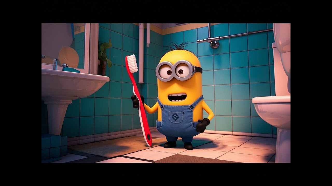 Minions attempt to brush their teeth - YouTube