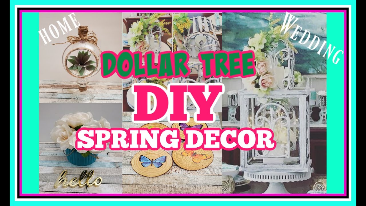 DIY SPRING HOME DECOR ~ DOLLAR TREE DIY ~ WEDDING DECOR CENTERPIECES ...