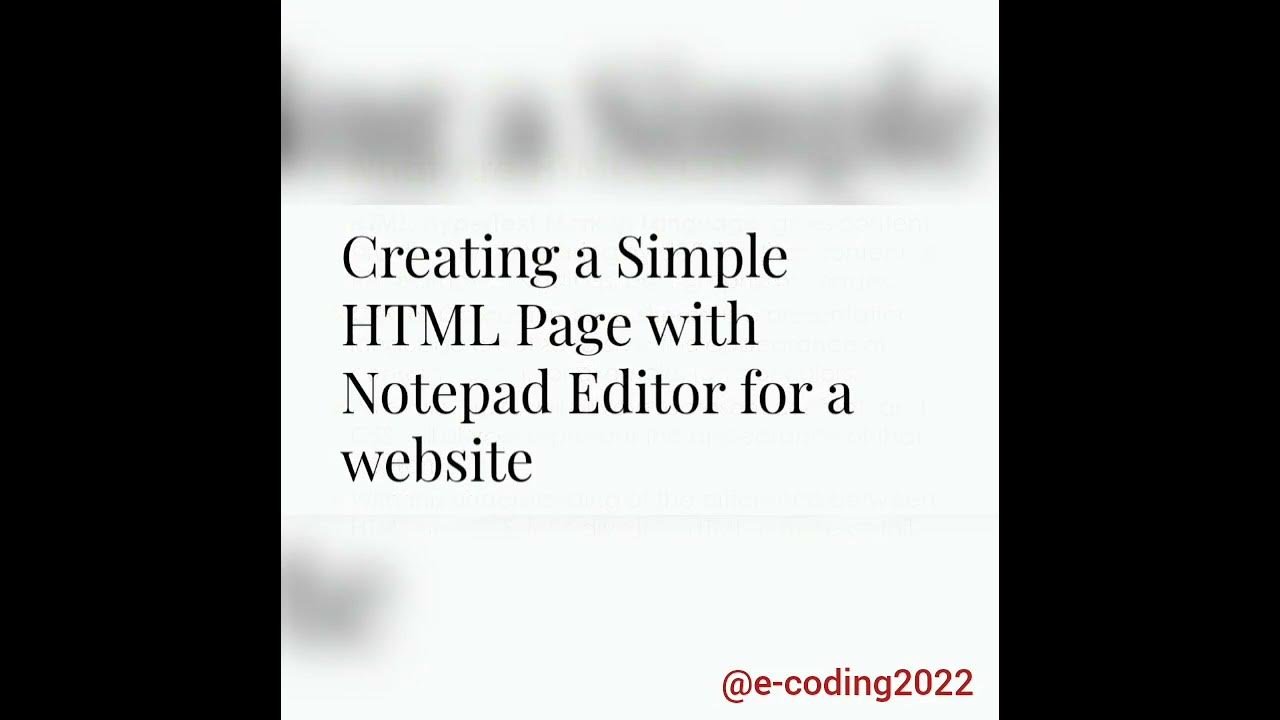 Introduction Html Thedigitalscholar7 Html Html5 Htmltutorial Htmlcss Css Coding