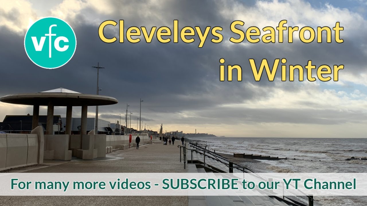 Walk Along Cleveleys Promenade in Winter - YouTube