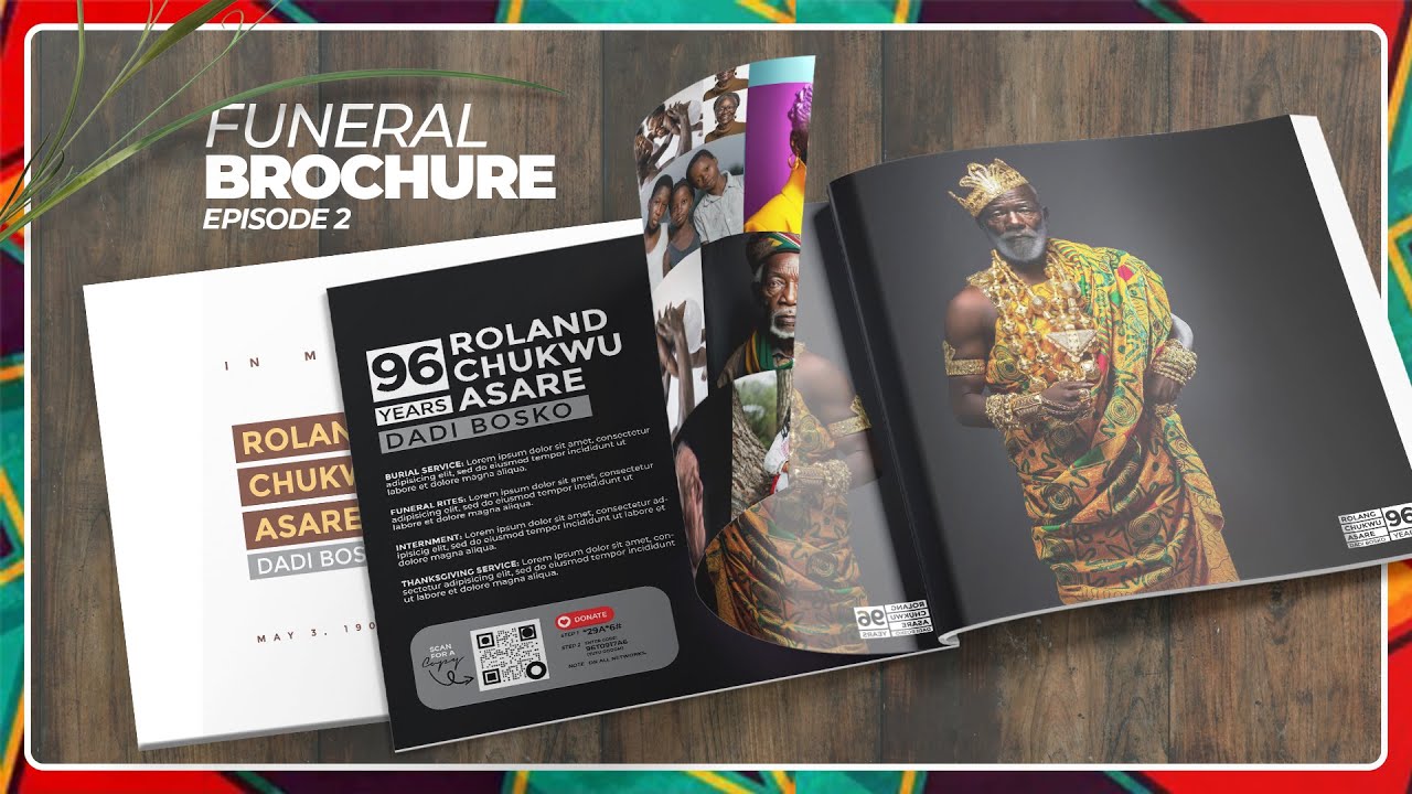 How To Design A Funeral Book | Funeral Brochure Design In Photoshop ...