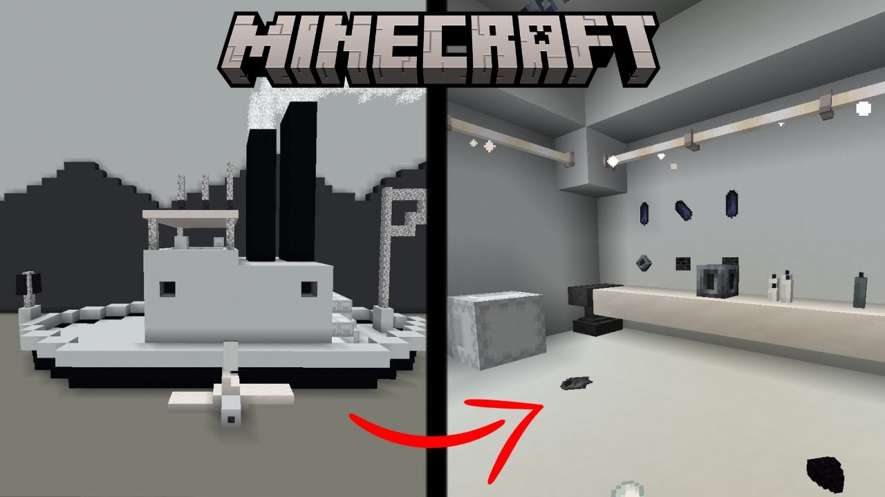 How To Build Steamboat Willie Interior In Minecraft - YouTube