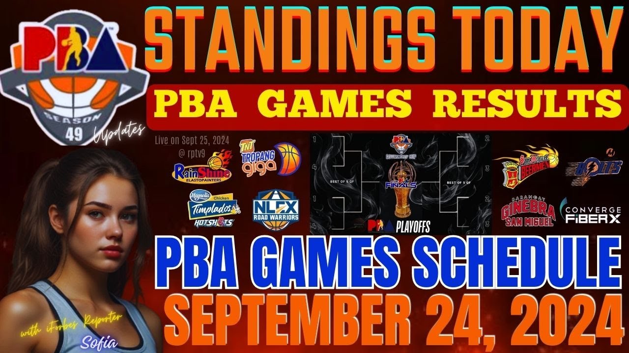 PBA Standings today September 24, 2024 | pba live Games Result & Pba Schedule September 25, 2024 ...