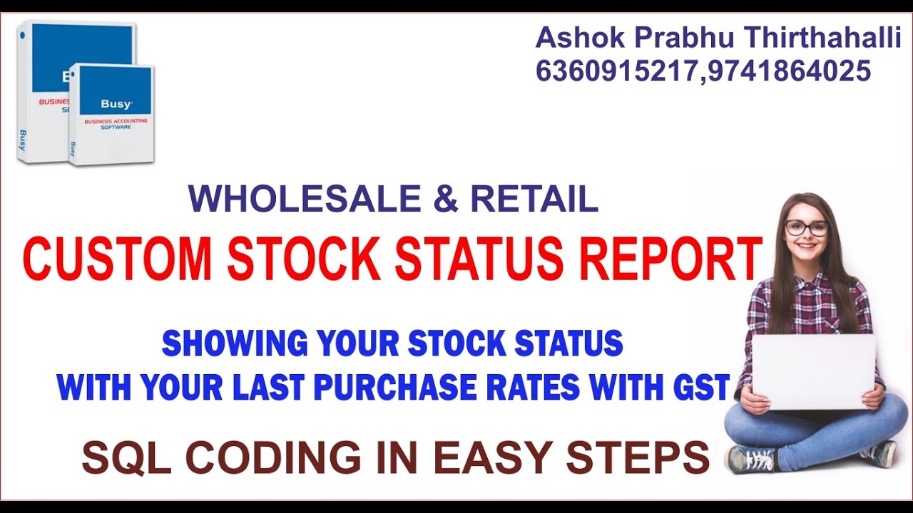 #busysoftware How to Print Last Purchase Rate of Items on Stock Status ...