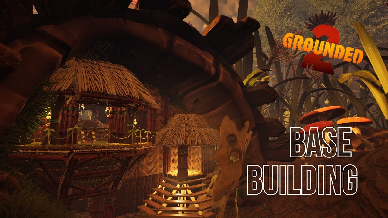 My First Base in GROUNDED 2 - Base Building Ep 1 (Hollow Log Base ...