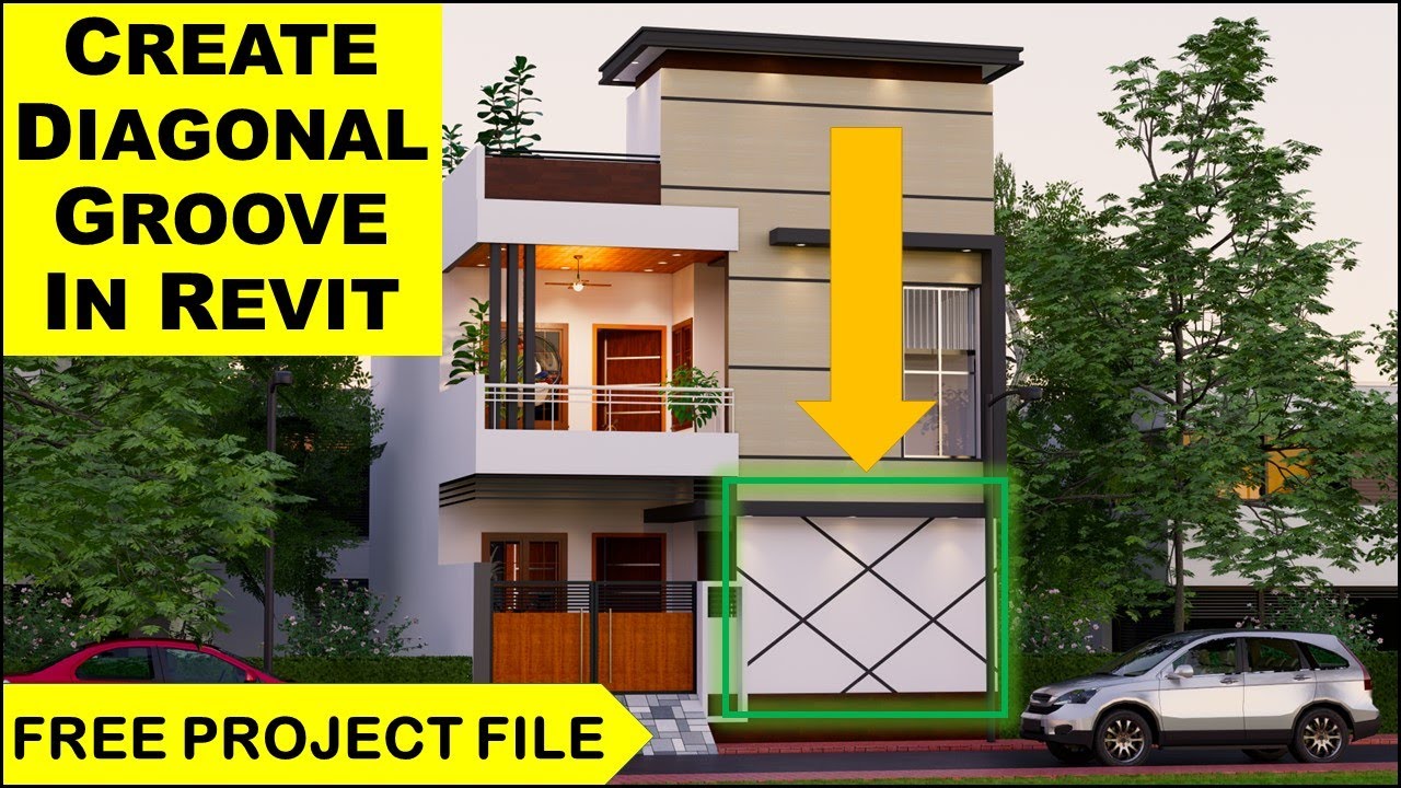 Create Diagonal Grooves in Revit | Step By Step Tutorial - YouTube