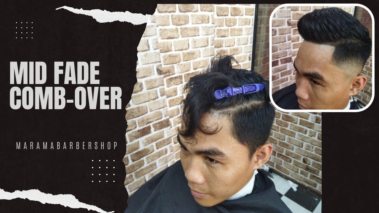 MID FADE COMB OVER|💈Haircut tutorial 💈 - YouTube