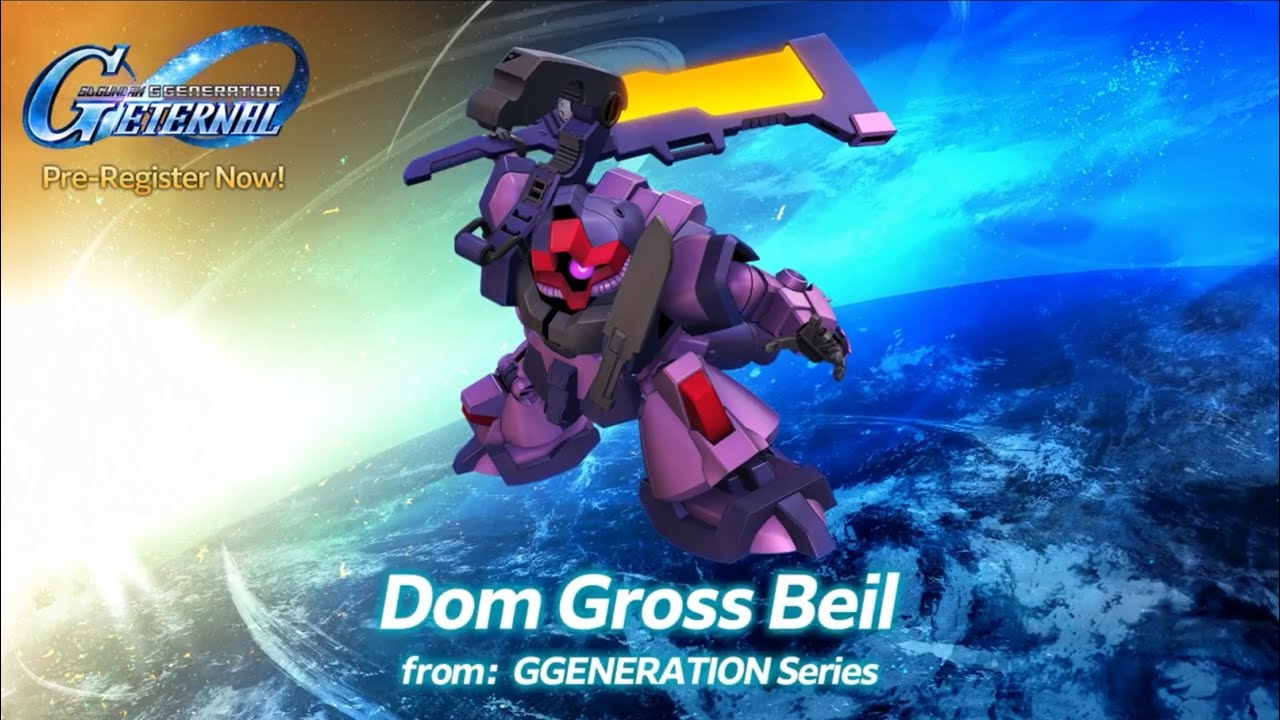 SD Gundam G Generation Eternal Featured MS Showcase - Dom Gross Beil ...