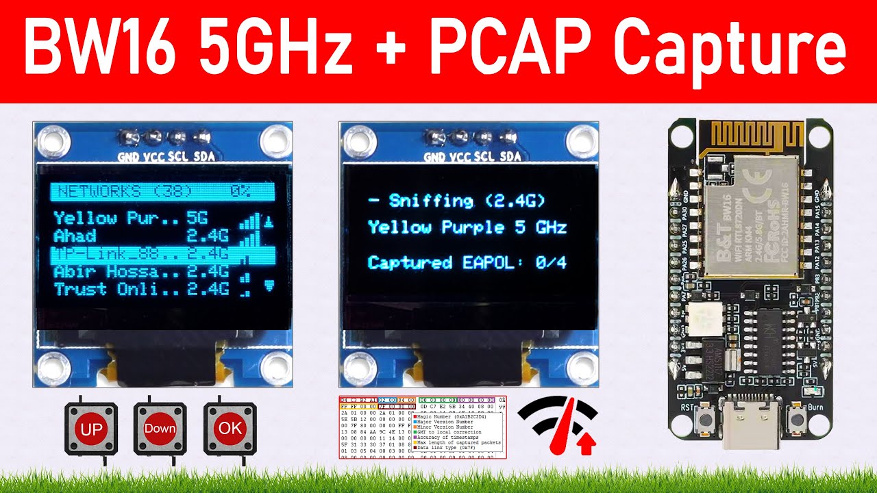 BW16 Firmware Beta 5 GHz— Signal/Battery UI + PCAP Capture for Security ...