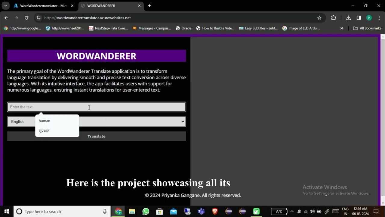 Deploying a Basic HTML,CSS and Node.js-based Translate Application to Microsoft Azure App ...