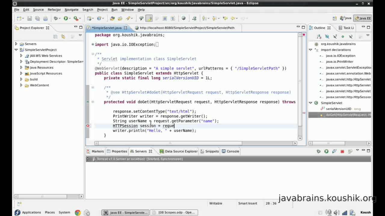 JSPs and Servlets Tutorial 08 - Request, Session and Context Part 1 - YouTube