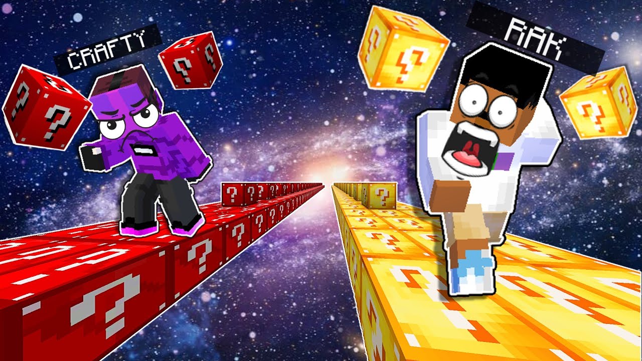 The Most CHAOTIC MINECRAFT 1v1 Lucky Block Race In The UNIVERSE ...