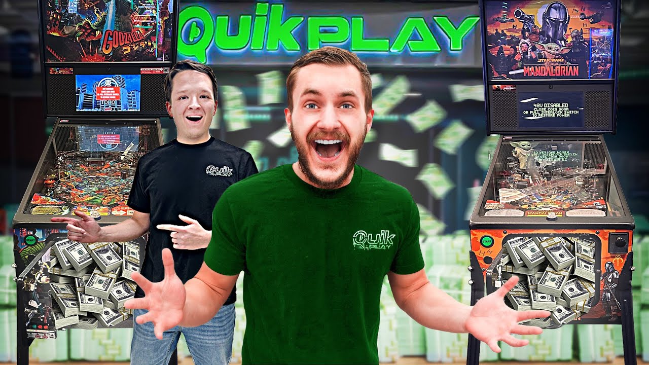 Collecting SO MUCH CASH From Our ARCADE Pinball Machines! - YouTube