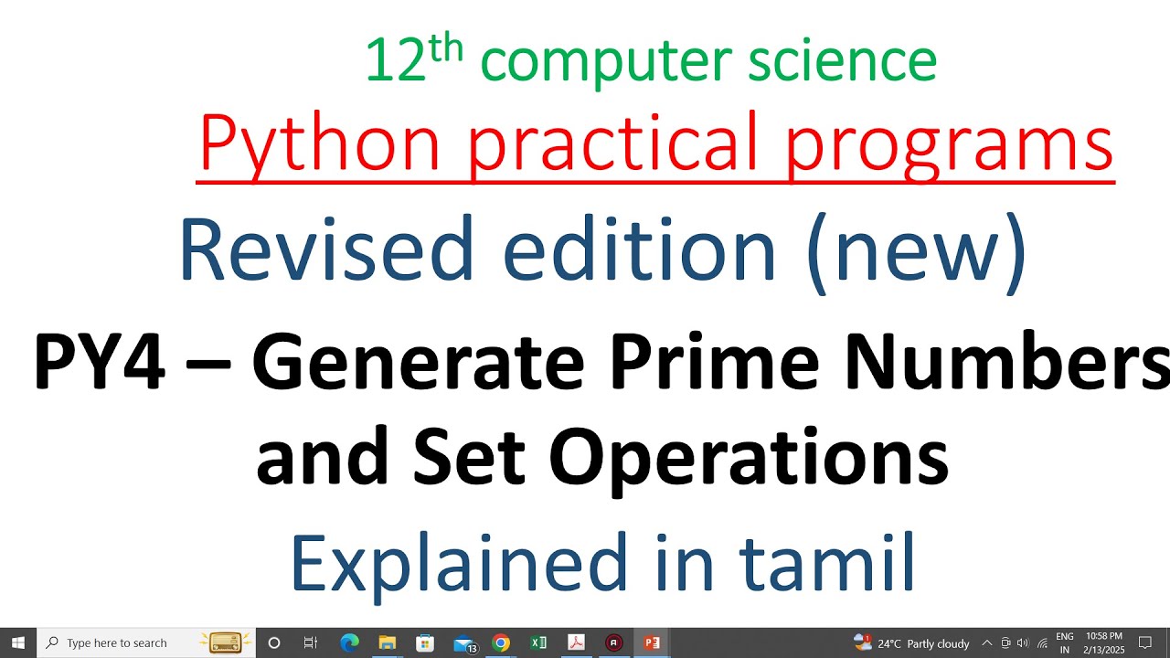 12th computer science practical program py4/python practical program 4/set operations - YouTube