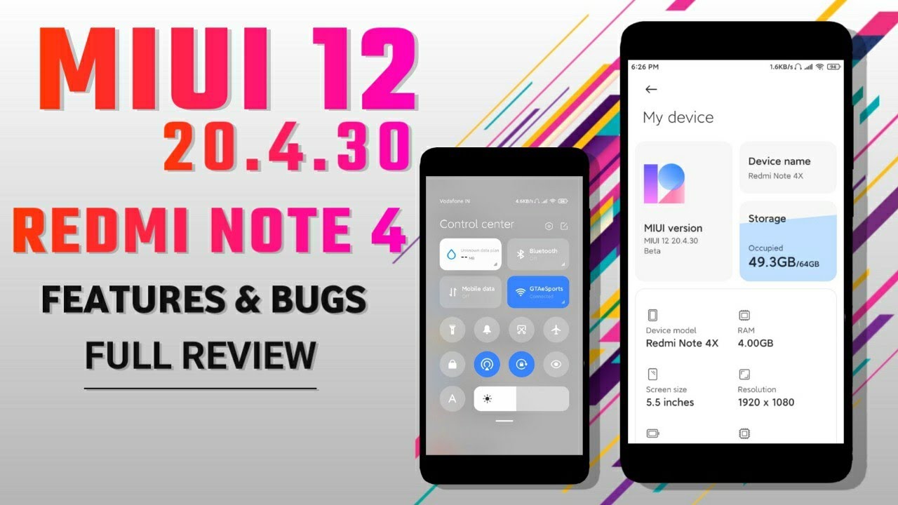 MIUI 12 20.4.30 For Redmi Note 4 (Mido) Android 9 Port Rom | Features ...