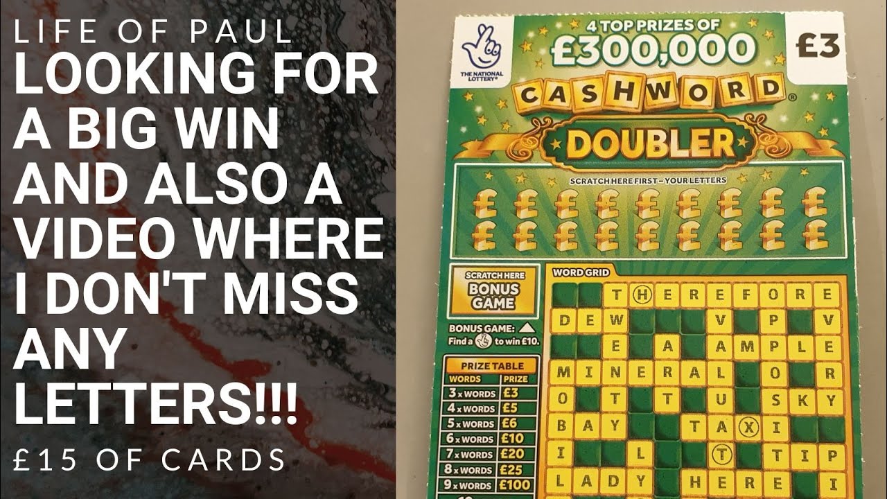 5 Fun scratch cards to brighten your day. £15 of the £3 Cashword ...