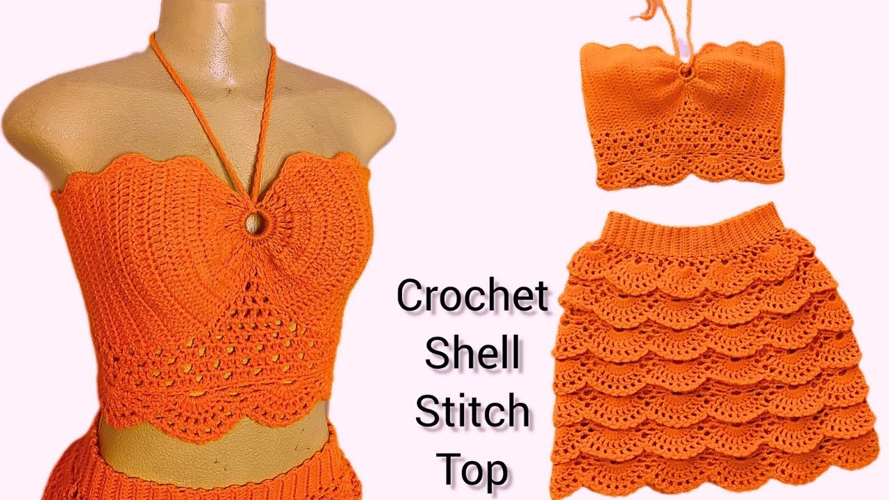Crochet shell stitch top tutorial, beginner friendly guide - YouTube