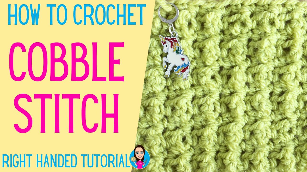 Cobble Stitch Right Handed Crochet Tutorial- UK Crochet Terms - Easy ...