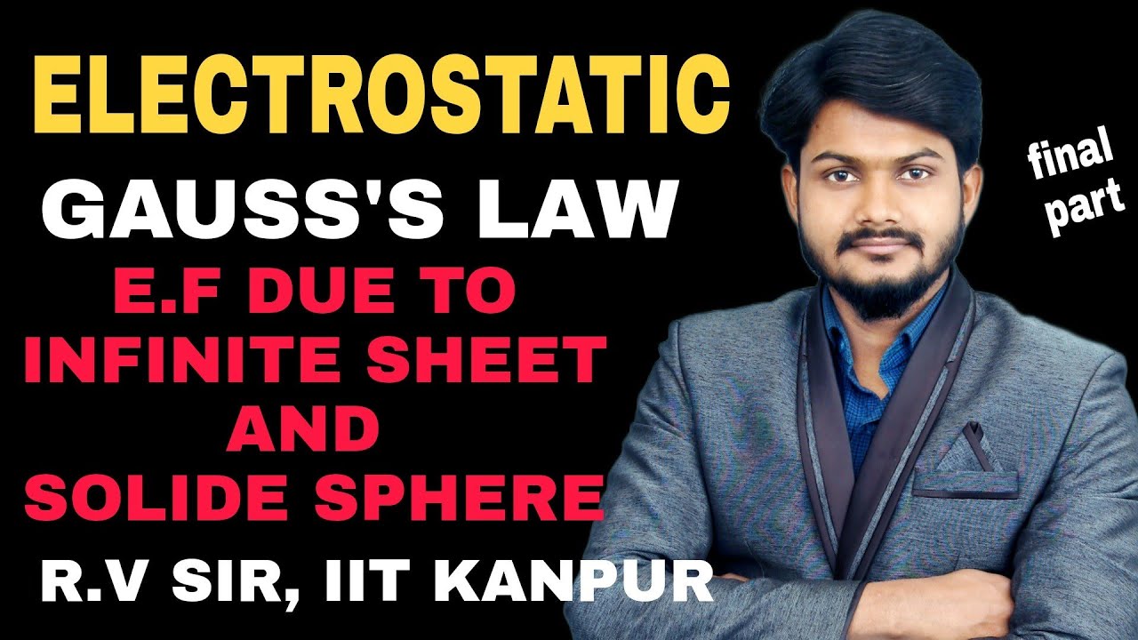 Gauss's law || electric field due to infinite sheet, solid sphere || # ...