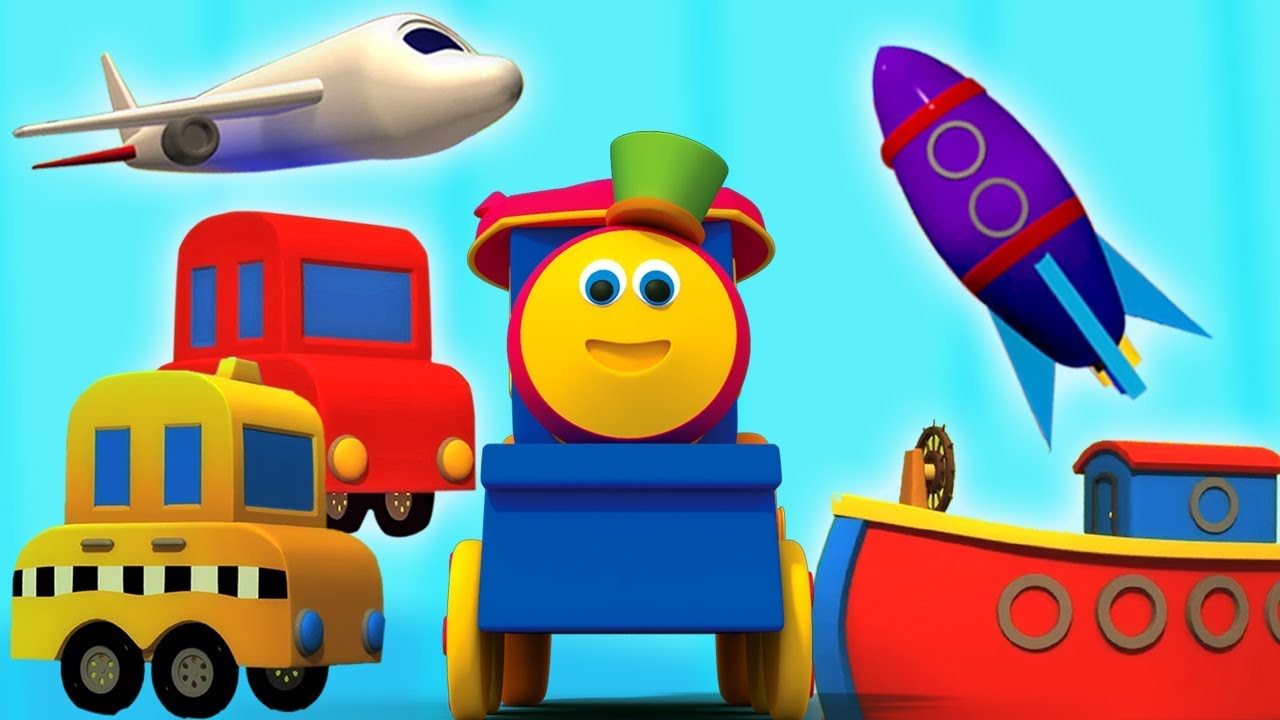รถไฟขนส่งบ๊อบ | โหมดการขนส่งได้เรียนรู้ | Bob Transport Train | Bob The ...