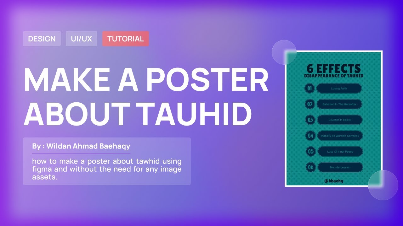 Tutorial How to make A poster about Tauhid - YouTube