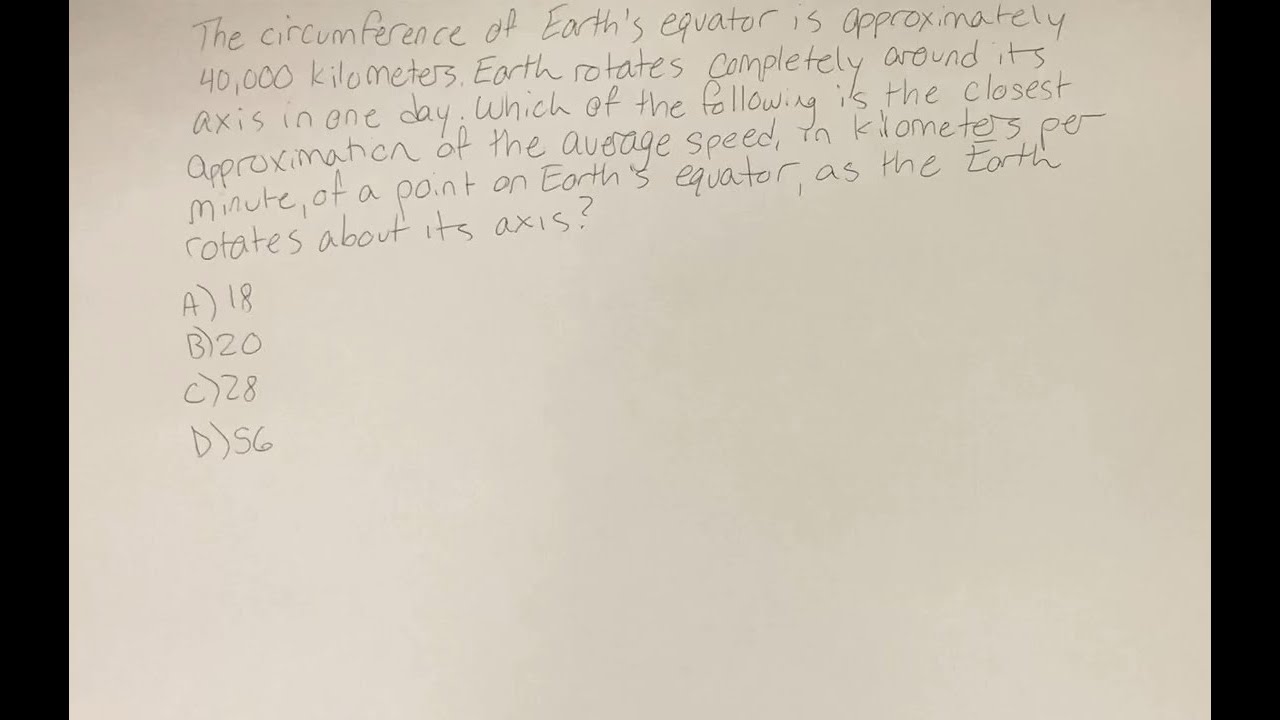 The circumference of Earth's equator is approximately 40,000 kilometers ...