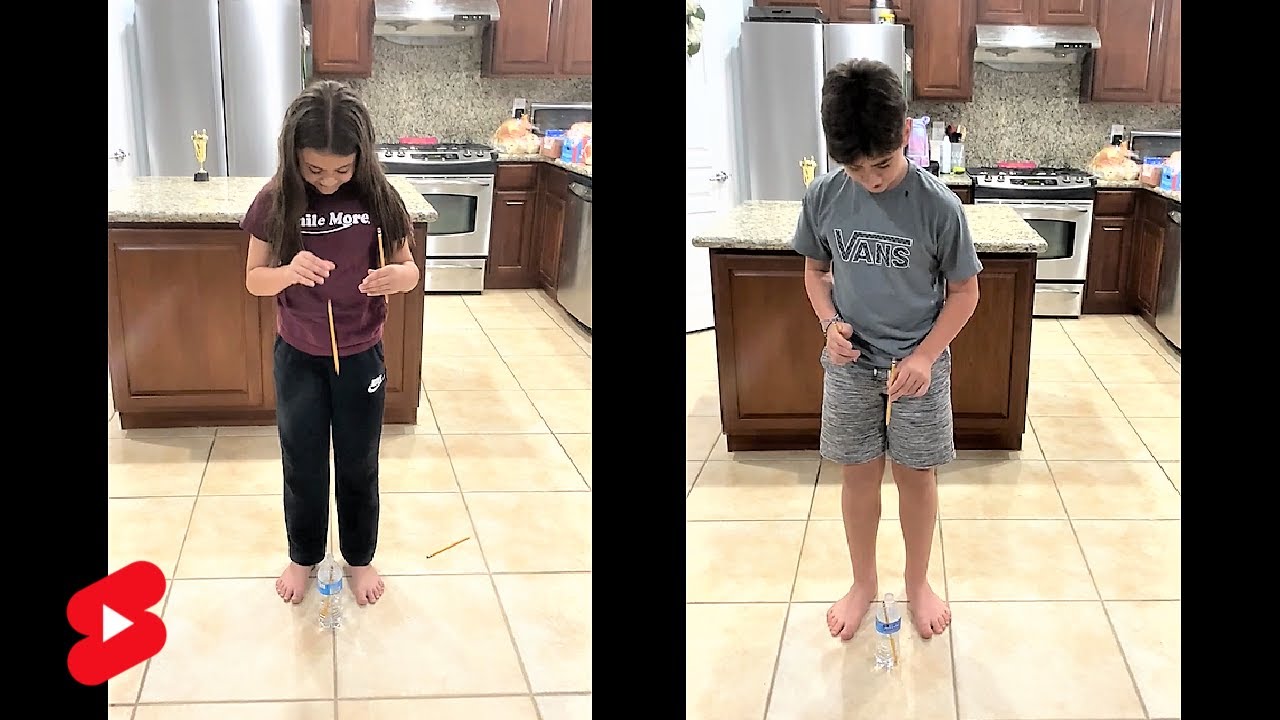 PENCIL DROP CHALLENGE | "This is so hard" #shorts - YouTube